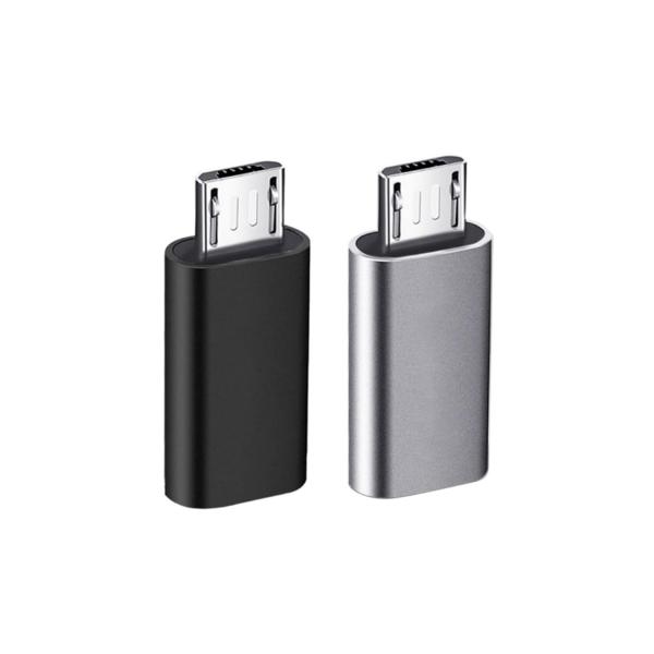カラー：ブラック、シルバー【Type C メス to Micro USB オス変換】USB Type Cケーブルしかない場合、本製品を使用して、接続するだけであらゆる設定が不要となりスマーホとタブレットなどUSB type ｃをmicro ...