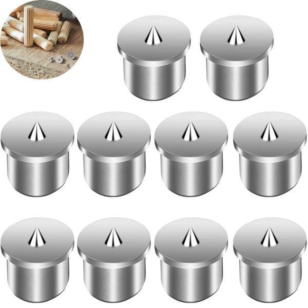 ★円筒部分の直径：8mm★数量：10個★素材：ステンレス★合釘をピン留めする際のドリル穴の正確な位置合わせのための木製ダボ。★配送：10個 xダボセンター（その他のアクセサリーは料金に含まれていません）