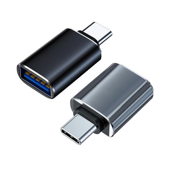サイズ：Type-C to USB 3.0コンバータ（2個）ブラックとグレー【USB変換Type c】USBをType-Cに変換する変換コネクタ。このUSB変換アダプタを使用すると、既存のACアダプタに接続できます。最大5 Gbit/sのU...