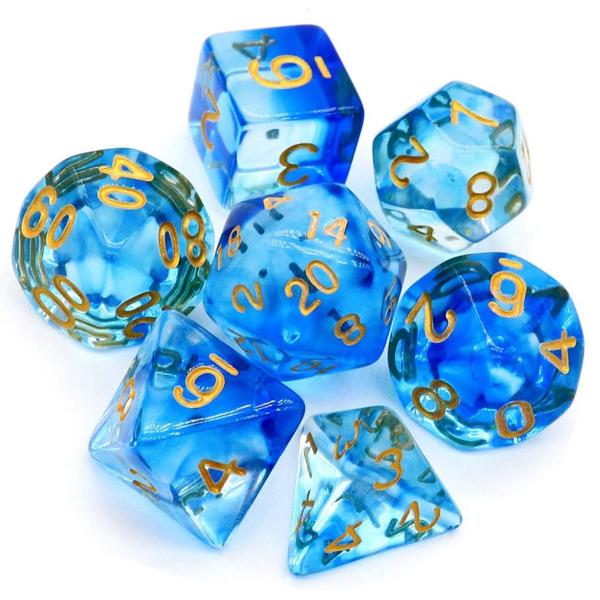 カラー：透明 ブルーサイズ：16mm7ダイセットは、1つのD20、1つのD12,2つのD10（00-90および0-9）、1つのD8,1つのD6、および1つのD4を含む。耐久性と耐久性のあるアクリル材質で作られています。各ダイは大きくて読みや...