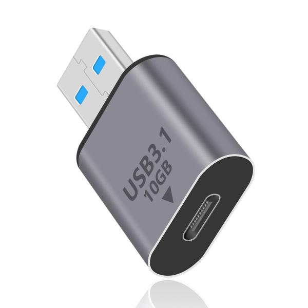 カラー：グレーサイズ：10GB USB3.1 Male to USB C Femaleスタイル：USB A - USB Cアダプター10Gbps。USB C USB A 変換アダプタは、標準のUSB 3.1世代2サポート急速充電、5V/3A...