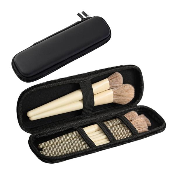 カラー：ブラックサイズ：小さい【高品質の素材】PU素材にEVAを メイクブラシケース。防水 防塵 耐摩耗性、ブラシに付着するほこりや湿気、ばい菌の繁殖を防いで、ブラシをしっかり保護してくれます。【大容量】メイクブラシケース ーはサイズが26...