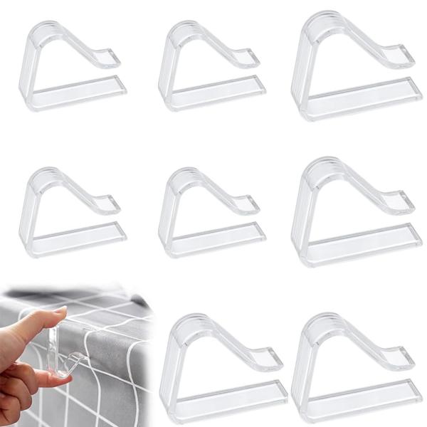 セット内容：サイズ6.1cm*5cm*1.5cm*4個+サイズ5cm*3.8cm*1.5cm*4個テーブルクロスストッパーは、テーブルクロスをしっかりと固定し、滑り落ちないようにする製品です。使用中にテーブルクロスが移動して、食事やくつろぎ...