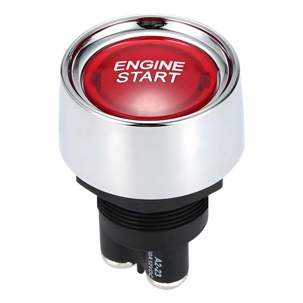 【使用便利な始動プッシュボタンスイッチ】このエンジンスタータースイッチはキーの束縛から解放し、ボタンを押すだけで車両のエンジンを始動させることができます。【安全＆実用】この車のスイッチはシルバーのベゼルと赤いセンターを備え、明るい赤色のLE...