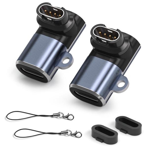 USB C - Gar-min充電アダプタ - 既存のUSB-Cケーブルを Watch充電ケーブルに変換するように設計されており、あらゆるUSB-Cケーブルと電源に対応しているため、いつでもどこでも Watchを充電できます。90度直角デザ...