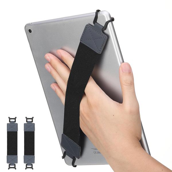 カラー：9-11inchグレー対応機種　両端のフック＋弾力バンドが伸ばされていない状態下の全長は約18CMありますので、iPad 10th 10.9"、iPad 9/8/7 10.2"、 iPad 6th 9.7"、 iPad Air 11...