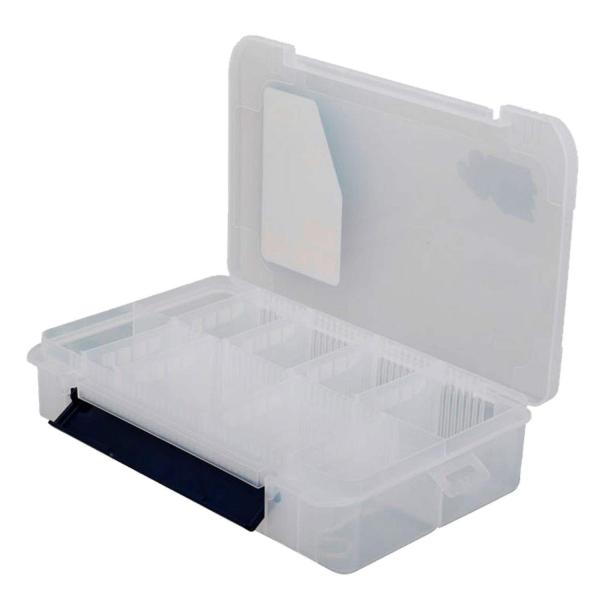 カラー：クリアサイズ：NDDサイズ:356×230×82mm本体素材:ポリプロピレン止具素材:ABSワームプルーフVS-E6550にシステム収納可能可変仕切り板8枚付