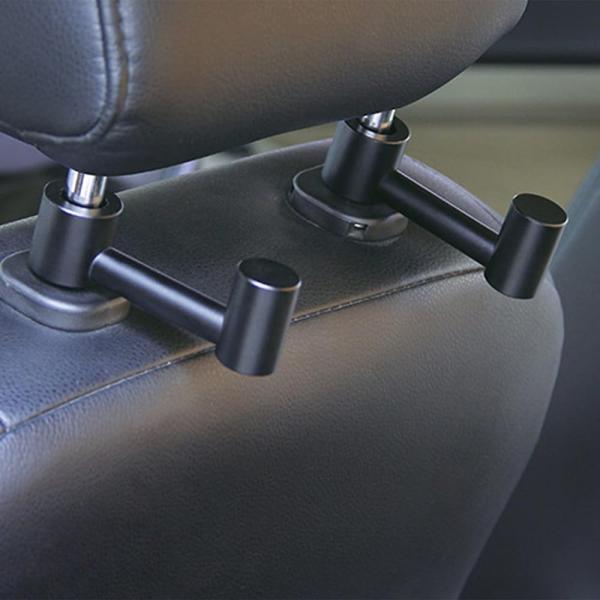 スタイル：シートフック【360度回転可能】:フックは取り付けた後、水平方向に360度回転させることができます。フックをシートの前部または後部のどちらかに振り回して、好きなように使用することができ、必要ないときはヘッドレストバーの下にフックを...