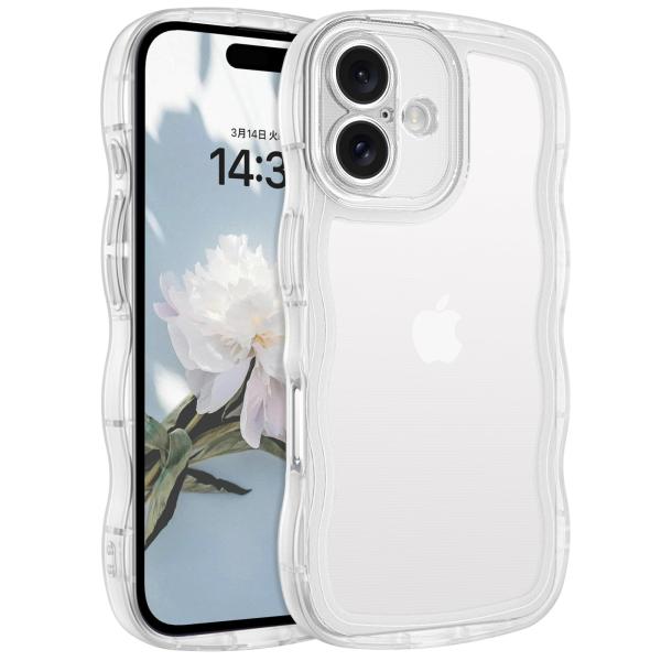 カラー：クリアサイズ：i Phone 16★【対応機種】i Phone 16 専用ケース。アイフォン16 専用設計なので、各種ボタンや充電ケーブルの穴もぴったりフィット。使いやすさにこだわったスマホケース★【シンプルでかわいい】気分を盛り上...
