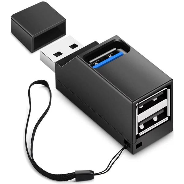 サイズ：1個 USB ハブ 3ポート 直挿し【3ポート拡張】USB 3.0ポート×1個、USB 2.0ポート×2個。 ノートPCまたはデスクPCのUSB-Aポート一つで、3ポートまで接続可能となります。コンピュータに挿入しても、邪魔になりま...