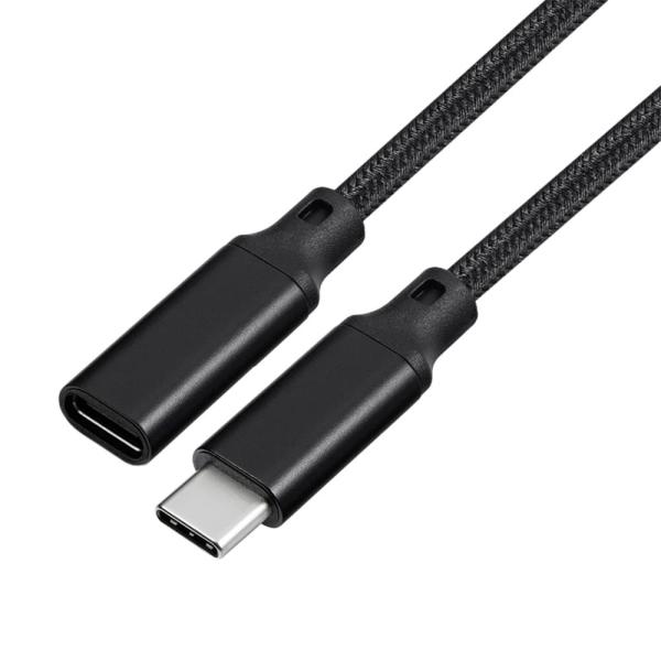 カラー：ブラックサイズ：1m【Type C 延長ケーブル】USB 3.1 Gen 2 C-Cケーブル（タイプCオス- タイプCメス）はタイプCコネクタ搭載のスマホ、パソコン、周辺機器などのケーブルを延長して接続するケーブルです。【10Gbp...