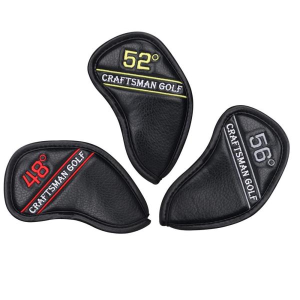 カラー：黒3枚 48°52°56°スタイル：黒3枚 48°52°56°【高級感のある素材】表生地は高級感のある合成皮革（PUレザー）なので、耐磨耗性、防水性があります。裏生地はポリエステル製柔らかいボア素材になっていますので、大切なクラブヘ...