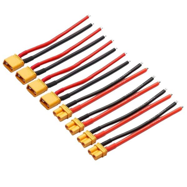 サイズ：ワンサイズXT30 コード XT30U オス メス コネクター プラグ。ボディ素材: 金メッキ銅；内部素材: ナイロン/PA；コネクタースタイル: オスとメスワイヤーゲージ: 16AWG ソフトでフレキシブル; ワイヤーの長さ: 1...
