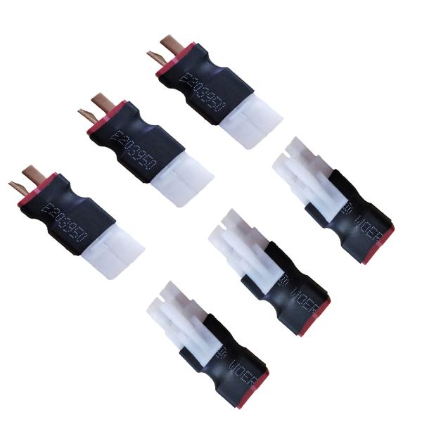 サイズ：タミヤ~T型コネクタDeans T型プラグ - タミヤ変換コネクタアダプタ。パッケージ数量：6個。ワイヤーアダプターなし。3個タミヤオスコネクタはT型プラグメスコネクタアダプタに変換。3個タミヤメスコネクタはT型プラグオスコネクタア...