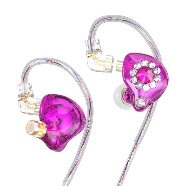 カラー：パープルサイズ：normalスタイル：マイクあり【11mm PET複合ダイヤフラム設計】11mm PET複合ダイヤフラムデザイン、低音と高音を自由に表示でき、臨場感あふれるリアルなリスニング体験を提供します。【バランスアーマチュア圧...