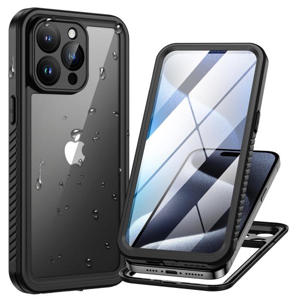 カラー：ブラックサイズ：i Phone 15 Pro【IP68防水＆多保護】防水国際保護等級IP68認定を獲得水没しても内部への水の侵入を完全にガードできます。雨や、雪、泥や砂などから保護できます！*****ご注意:ご使用の前に必ず携帯の代...