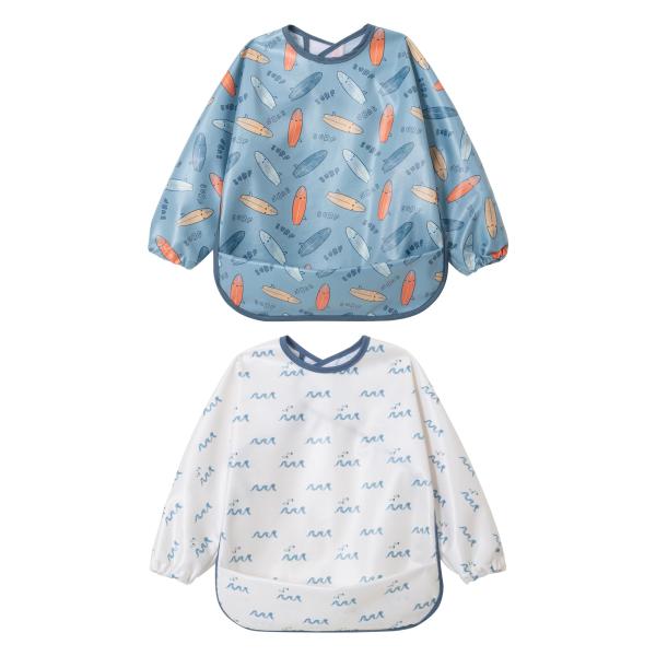 カラー：2D-SURFサイズ：6-36mon【精巧なデザイン】ラウンドネックデザインは、快適で美しいだけではなく、赤ちゃんの首をこすることもなく、赤ちゃんの柔らかい肌を保護します。後はマジックテープのデザインで、尖った角がなくて粘着性が良く...