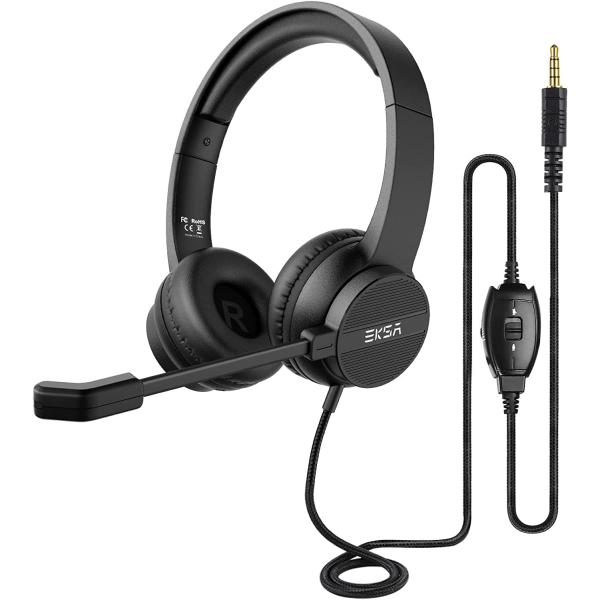 カラー：ブラックサイズ：標準スタイル：3.5mm【高音質ステレオヘッドセット】ワイドバンドサウンド3.5mmジャック接続のPC用ヘッドホンにより、しっかり聞こえる40mm大型ドライバーユニットを採用したことで、クリアな通話を実現できます。在...