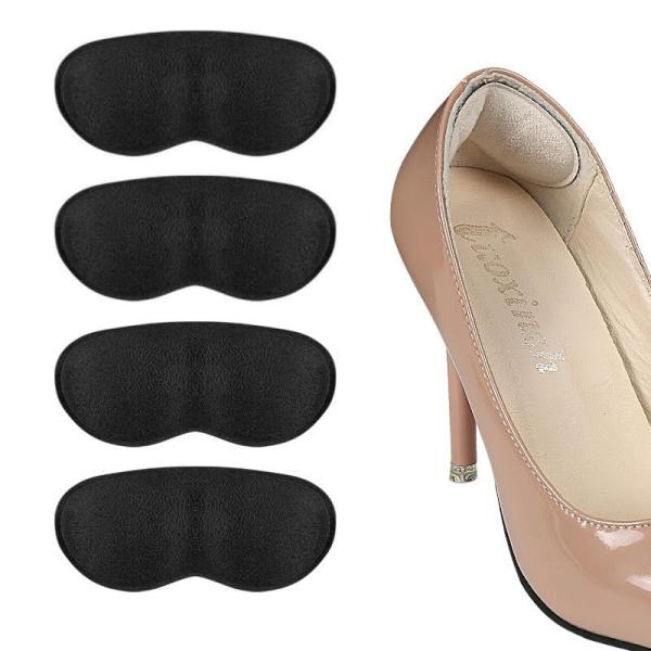 カラー：ブラック（2足組）サイズ：8.5×3.6×厚み0.8cm【素材】：表面/人工皮革（ポリエステル 70％、ポリウレタン 30％）、中のスポンジ（ポリウレタン）；商品サイズ：約 8.5×3.6×厚さ 0.8cm。【かかとの保護】柔らかな...