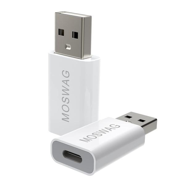 カラー：ホワイトサイズ：2パック【MagSafe充電器対応】このUSB 2.0からUSB CアダプタUSB 2.0オスからUSB CメスアダプタはMagSafeワイヤレス充電器のために設計されています。480 mbpsまでのUSB 2.0デ...