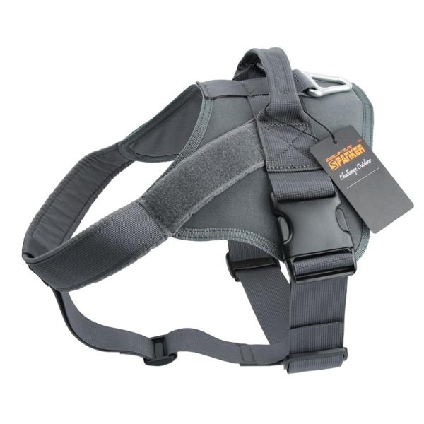 カラー：グレーGreyサイズ：Sスタイル：Elite,大型素材構成：この犬用ハーネスは高品質で耐久性のある900D ナイロンで作られ、胴輪の内側には柔らかいパッドを縫い込んでいますから、犬の肌と髪を傷つけることはしません。デザイン：大型犬 ...