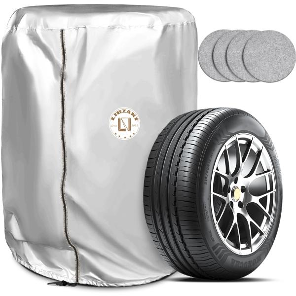 カラー：シルバー（420D フェルトパッド付き）サイズ：L（85×120cm）420D タイヤカバー