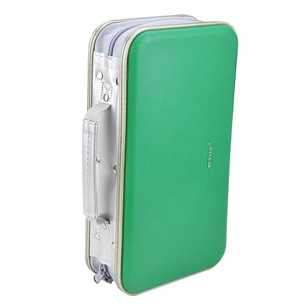 カラー：グリーンスタイル：カジュアル軽量 CD ウォレット、高品質で非常に丈夫な CD/D V D ケースバッグ、強力で柔軟なジッパー、大容量で約 96 枚のディスクを収納、家や車のスペースをとらず、どこにでも持ち運べます、しっかりした構造...