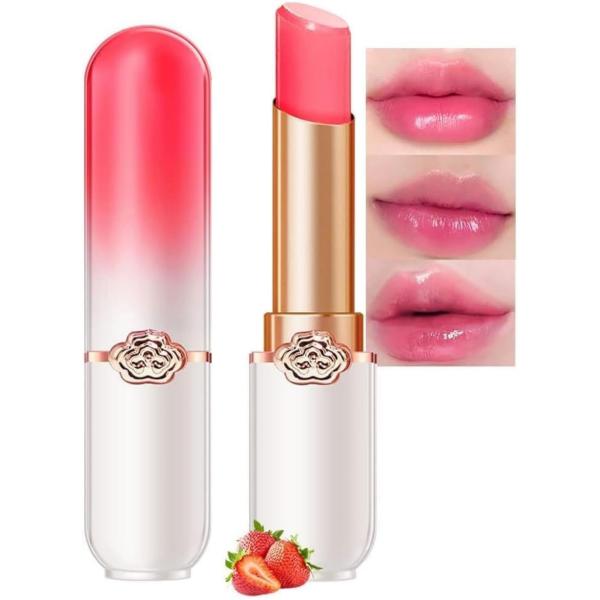 カラー：07#イチゴ【商品紹介】ツヤと潤いを与えるリップクリーム。 7色のリップスティック、クリエイティブなハートの形、高い演色性、塗りやすさ、質感が温もりと癒しをもたらします。 きっとあなたのファッションセンスをすべて満たしてくれるはずで...
