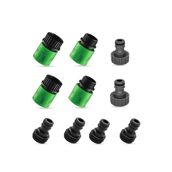 カラー：グリーン【セット内容】パッケージには、2個のメスねじ付きホースエンドコネクタ、2個のオスねじ付きホースエンドコネクタ、4個オのスねじ付き蛇口コネクタ、2個のメスねじ付き蛇口コネクタが含まれます。ホースとスプリンクラーの接続と切断のニ...