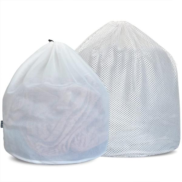 カラー：2枚入り(SK)サイズ：D（布団用）【無蛍光素材】メッシュ素材：ポリエステル。 細かいメッシュ：均一で緻密で強力な保護、シーツ・布団カーバ・毛布などの薄くて柔らかい寝具に最適です。粗いメッシュ：強化されて2.5倍に厚くして、耐久性が...