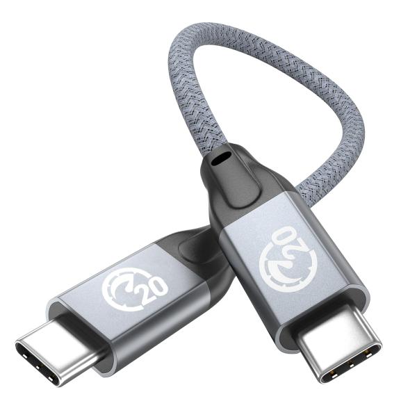 カラー：グレーサイズ：0.2MUSB CからUSB C 3.2の第2世代ケーブルは、20 Gbpsの超高速データ転送と最大100 WのPD/QC急速充電を同時に提供することができる。オーディオ対応、4K@60Hzビデオ信号は、ビデオ出力およ...