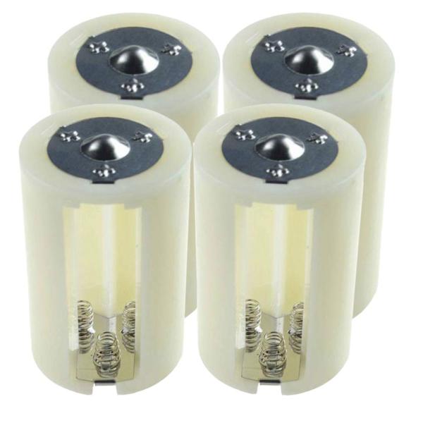 カラー：4個セットこの電池スペーサーは、単三電池を単一電池として、使えるようにする便利な代物です。スペーサーに単三電池を1本〜3本はめ込み、単一電池として使用します。単三電池単一電池変換アダプタ。材質:ABS樹脂、鉄。カラー:クリーム。サイ...