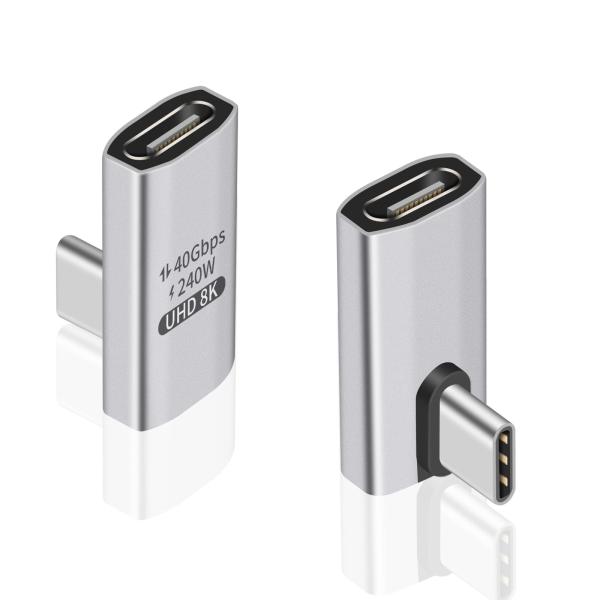 カラー：USB C変換アダプタ l字USB Type-c 変換アダプターL字型：240W 90度 usb cは35Wと100Wアダプターのアップグレード版で、最大240W（5V/3A-20V/5A）の急速充電をサポートし、USB-C電源デバ...