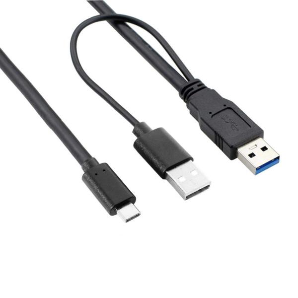 カラー：ブラックUSB3.0。ノートパソコンとハードディスクに対応。2つのUSBオスコネクタ。1つはUSB3.0電源とデータ用、もう1つはUSB2.0電源専用です。PCや外付けハードドライブなどの2つのUSBポートから電力を取ることができま...