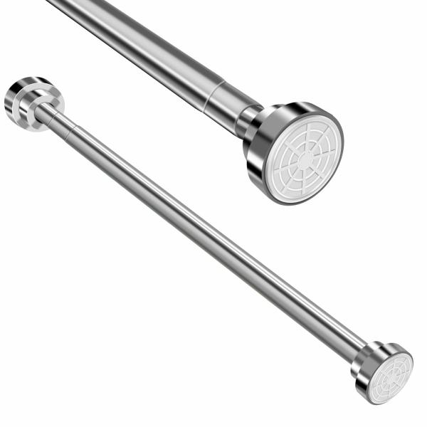 サイズ：55~85cm【主な仕様】パイプ材質：304ステンレス　両端の圧着板：ABS樹脂 直径：外パイプ22 mm、内パイプ19 mmです 幅55~85cm 耐荷重：約30~35kg【省スペース】狭いマンションの壁に取り付けて、場所を取らず...