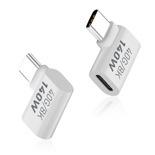 カラー：ホワイトサイズ：Right Angle USB CType-c L字変換アダプタ： PDによる最大140Wの急速充電が可能で、通常の100Wよりも高速です。さらに、90度USB-Cオス-メス変換アダプタは帯域幅の共有に対応し、データ...