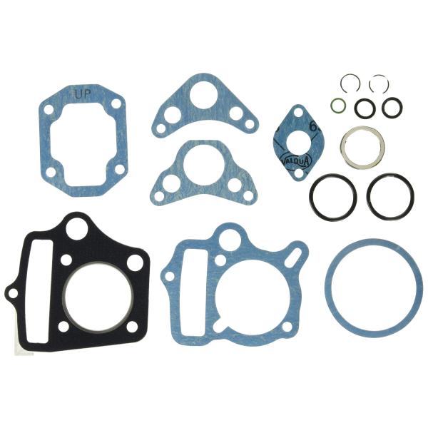 適合車種 モンキー/カブ系(6V車)エンジン用 ※FI車は使用不可ノーマル70cc用ペーパー製ヘッドガスケット仕様(厚み:約1.20mm)シリンダー、シリンダーヘッド部のリペアのパッキンセットです補修用として工具箱に1セット入れておくと、急...