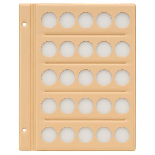 カラー：ベージュスタイル：27mm穴5列5段(500円・旧50円硬貨等)【コインアル バム用台紙】C-31S6／H250×W198×D3mm【内容】無地台紙（27ｍｍ穴 5列5段）500円・旧50円など【その他】生産国：日本　※コインアル ...