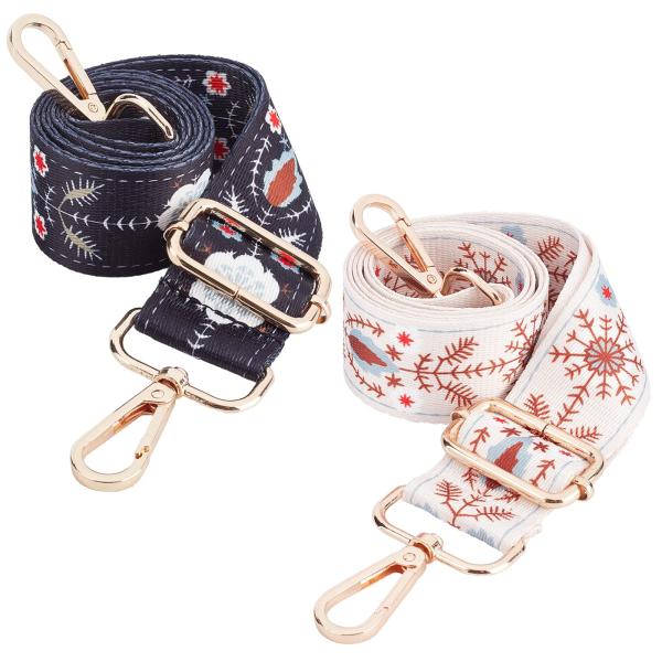 カラー：ミックスカラースタイル：ショルダーストラップ2つベルト：ヴィンテージ風ワイドストラップ2本があります。リーフ柄のベルト，お手持ちのベルトと交換するだけで見栄えが激変します。自由に調整可能:これらのショルダーストラップは、長さ約75〜...