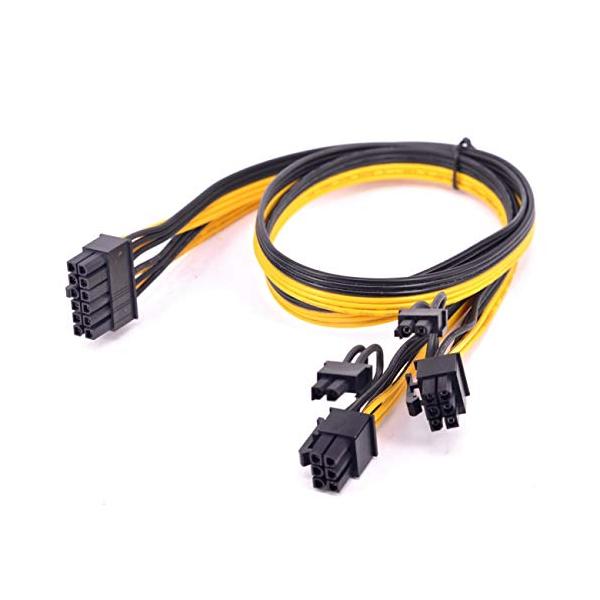 カラー：12ピンから8ピン×2。3080 3090 Cirsair AX850 AX750AX650用の12ピンからATXへのデュアル8ピンおよび6ピンメス延長スプリッターGPU電源ケーブルデュアル8ピン＆6ピンパワーを12ピンパワーに変換...
