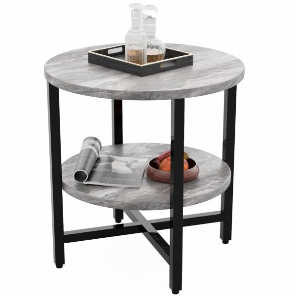 カラー：グレーテクスチャサイズ：33*33*40cm1.使用により便利です、フットアジャスターも搭載されているので、ほとんどの人に快適さをもたらしてくれることができます2.よりスタイリッシュなサイドテーブル:コンパクトで移働に便利で、リビン...