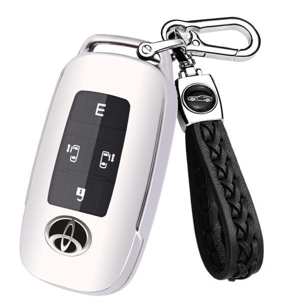 カラー：革ベルト、シルバースタイル：シンプル【ファッションなデザイン】伝統的なスマートキーケースのイメージを変えるため、うちのデザイナーが新型な材料と独特なデザインスタイルを用いて、斬新なスマートカー キーホルダーを設計し出した。ファッショ...