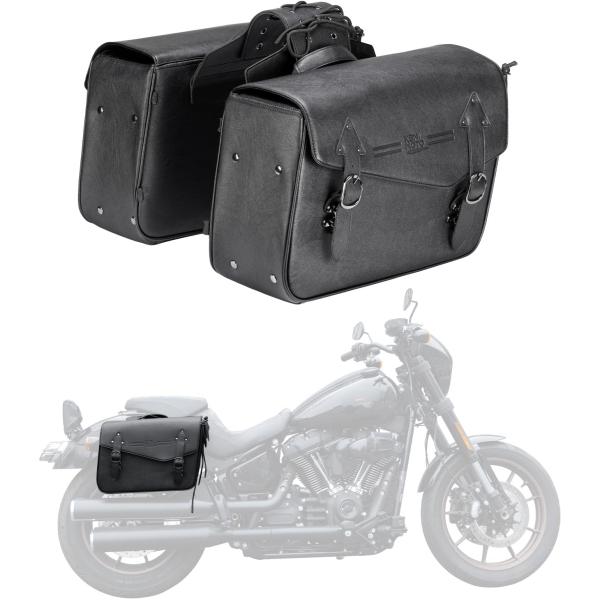 カラー：Blackサイズ：35Lスタイル：Modern【35L大容量】片側外寸：長さ38.3x高さ32.7x幅15.7cm、片側容量は約17.5L、総容量は35Lです。グローブ、ボトル、車載工具、雨具など装着できます。日帰りツーリングに十分...