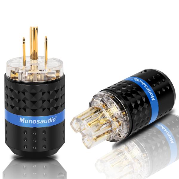 カラー：純銅【高音質電源プラグ】Monosaudioオーディオ用電源プラグの電極は５Nに近い４Nなので、だから、音は柔らかで、響きが豊かっになっています。全くストレスのない音楽に浸れる音だ。オーディオ用の高音質電源タップを手作りする際に最適...