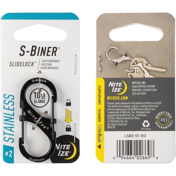 カラー：ブラックサイズ：幅22×高さ50×奥行8mmスタイル：スタイリッシュNITE IZE（ナイトアイズ） NI02669 エスビナー スライドロック #2 ブラック