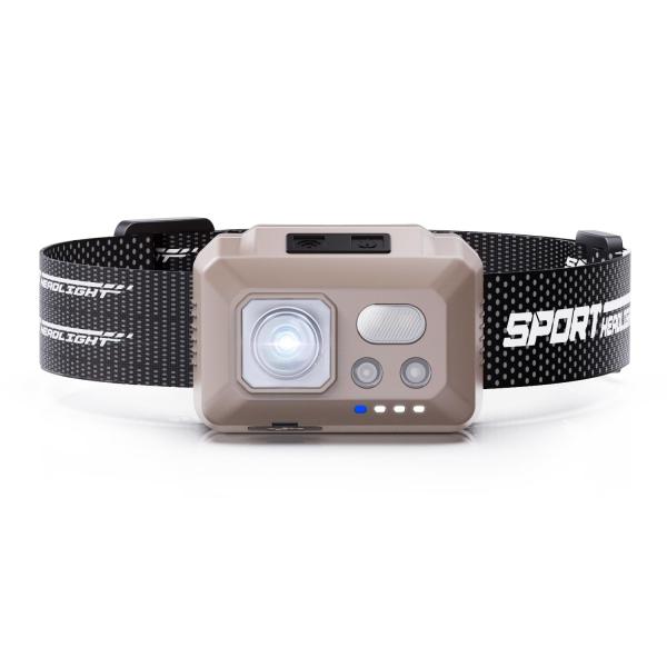 カラー：木色【高輝度LEDライト・照射角度調整可】明るさは1000ルーメン、照射距離最大約150メートル。ヘッドライトの先端は照射角度（60度まで）調整ができますので、足元だけではなく、照射周囲を広く照らし、危険がよく避けられます。【Typ...