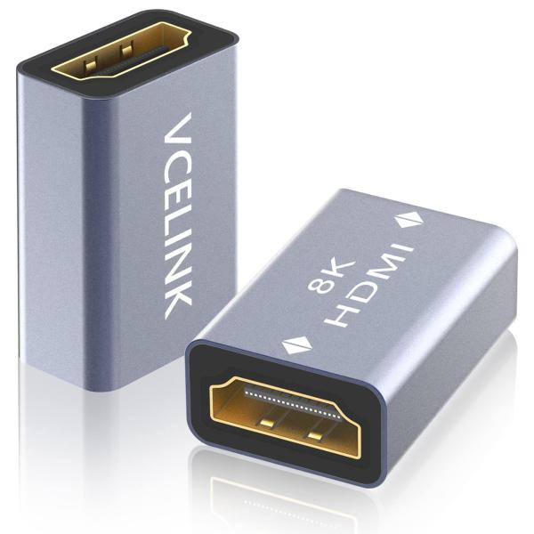【8K HDMI 延長アダプター】このHDMIメス-メスアダプタは2本のHDMIケーブルを接続し、長距離伝送を実現します。8K@60Hz / 4K@120Hz、DT、Dolbyサウンド、VRR、HDRに対応し、高精細な映像を楽しめます。【優...