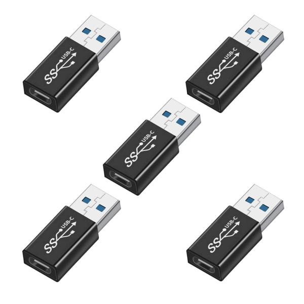 スタイル：5個セット【急速充電】USB C(メス)からUSB A(オス)の変換アダプター出力電流5V/3A（最大）。Quick Charge3.0 技術をサポートしております、 PD急速充電。【USB 3.0データ転送】スマホとPCの間には...