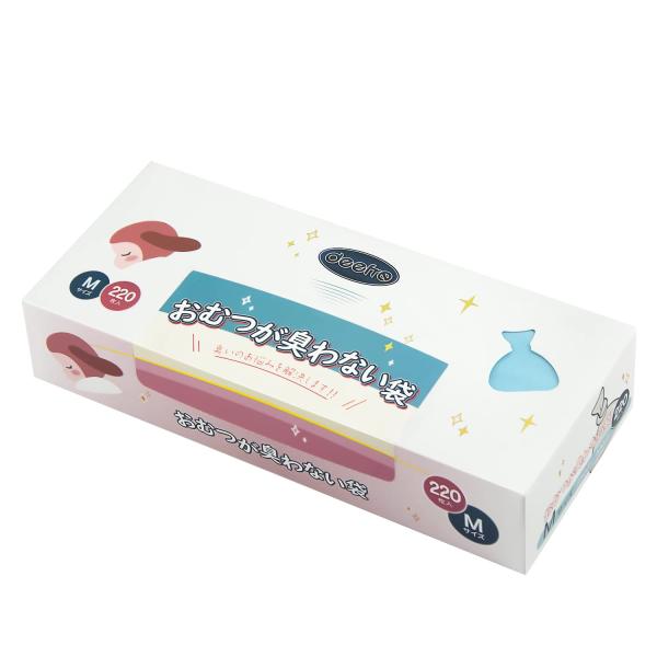 カラー：ブルーサイズ：M【驚異の脱臭効果】収容物からの臭気の透過を抑制するバリア層を有し、数日放置されても嫌なニオイが漏れません。子供のオムツ処理やペットの汚物始末など、様々なシーンで大活躍。【高品質素材】共押出し法により0.02mm厚の7...