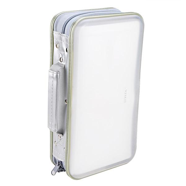 カラー：透明色スタイル：カジュアル軽量 CD ウォレット、高品質で非常に丈夫な CD/D V D ケースバッグ、強力で柔軟なジッパー、大容量で約 96 枚のディスクを収納、家や車のスペースをとらず、どこにでも持ち運べます、しっかりした構造で...